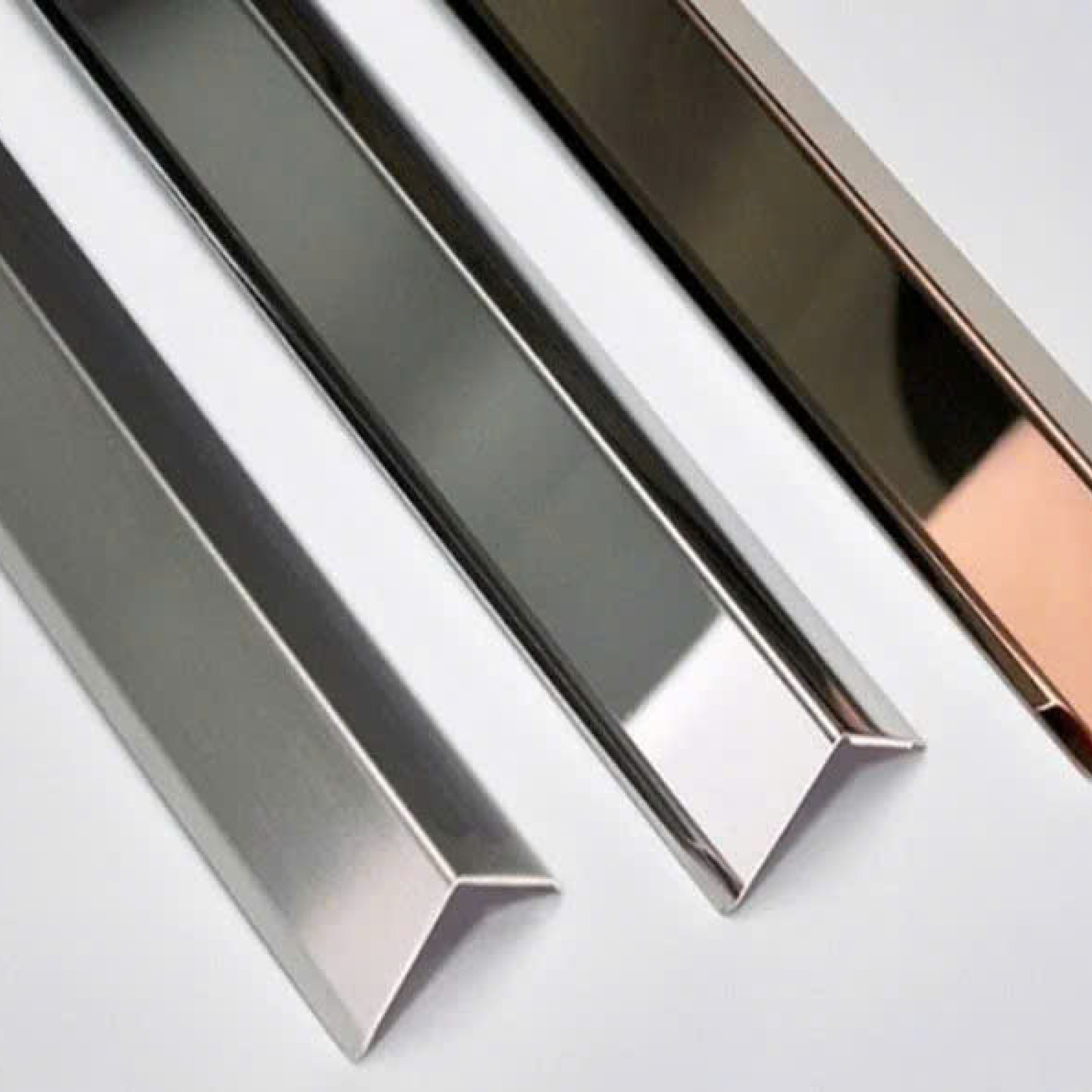 Nẹp V Inox Màu Trắng Xước NVW2 | Nẹp Inox | Nẹp Inox Trang Trí